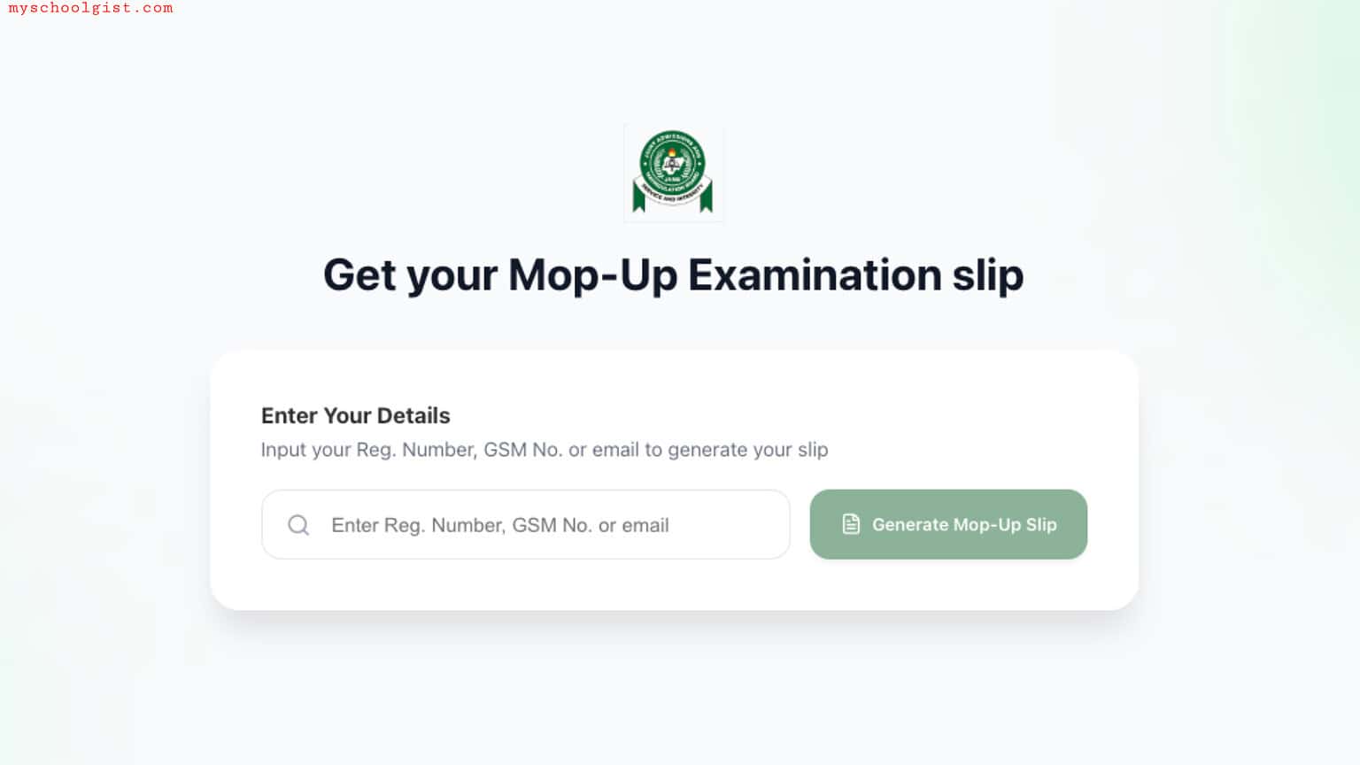 JAMB Mop-Up Slip Printing Procedure For 2026 UTME Candidates