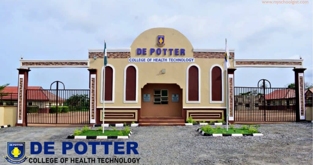 De Potter College of Health Tech Admission Form 2026/2027