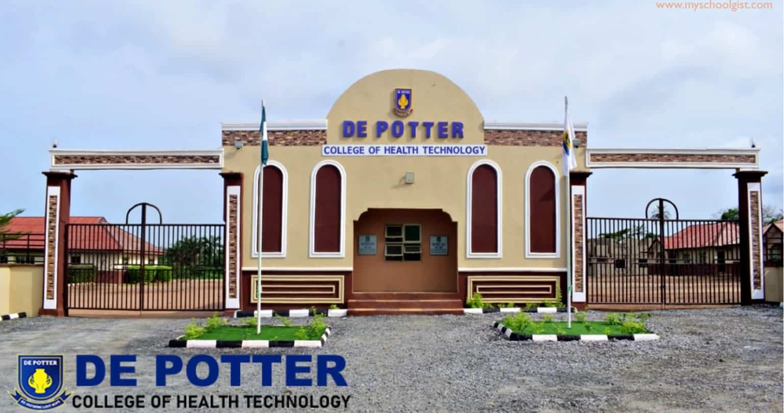 De Potter College of Health Tech Admission Form 2026/2027