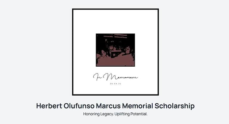 Herbert Olufunso Marcus Memorial Scholarship 2025