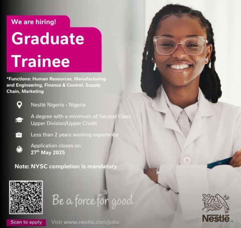 Join Nestlé Nigeria Graduate Trainee Programme 2025