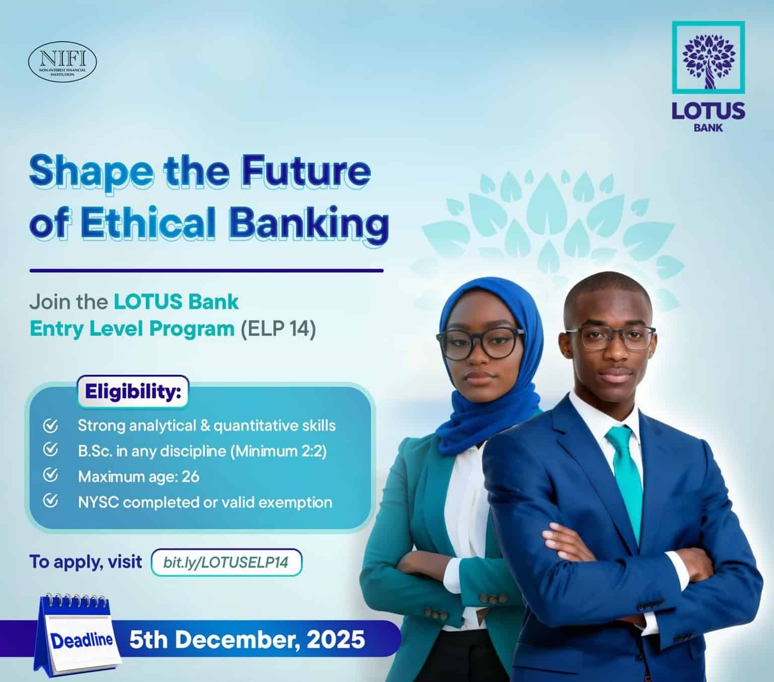 LOTUS Bank Entry Level Programme 2026 for Young Graduates